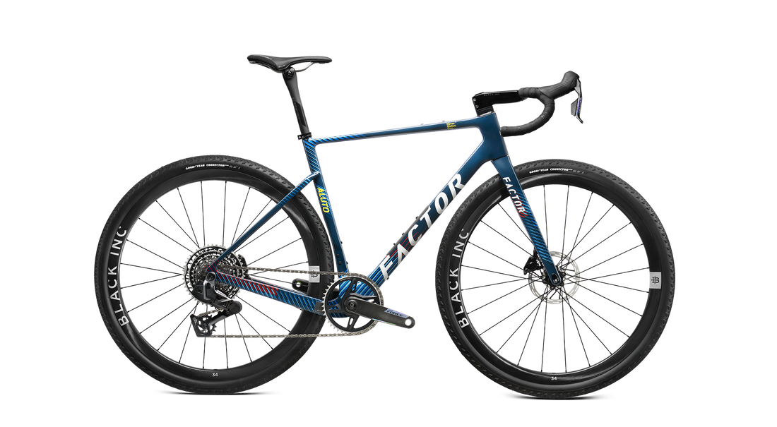 Gravel FACTOR ALUTO SRAM FORCE XPLR + QUARQ RAPTOR BLUE – BIDON